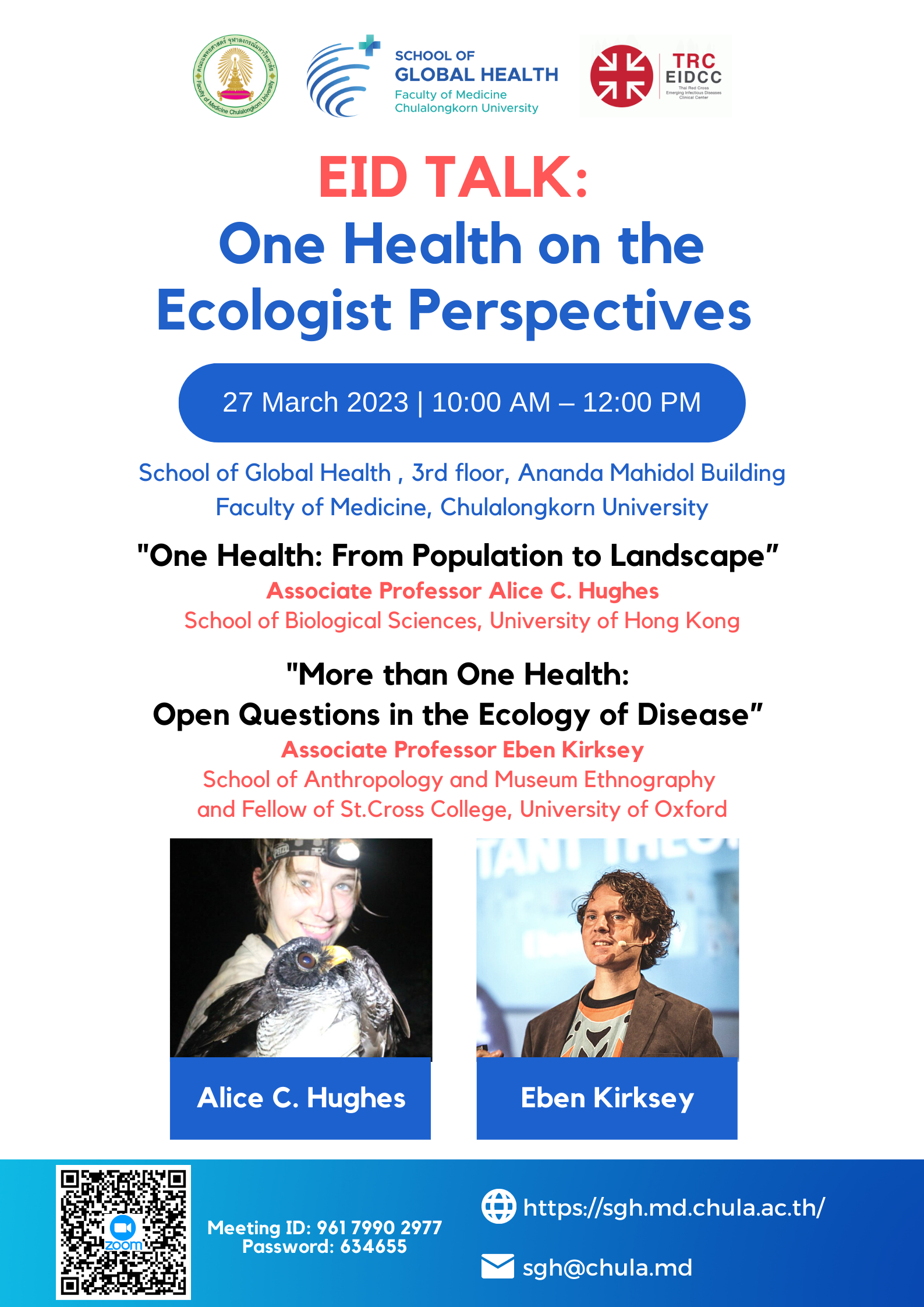 EID TALK: One Health on the Ecologist Perspectives - School of Global ...