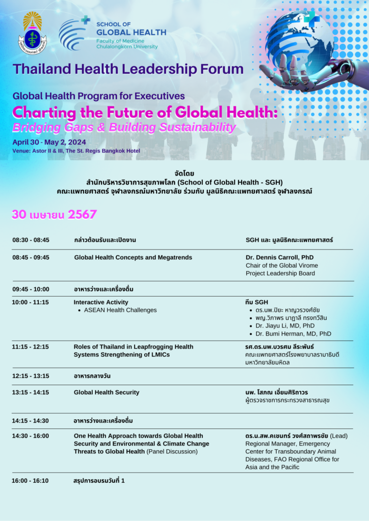 Global Health Program for Executives of Medical Institutions ...