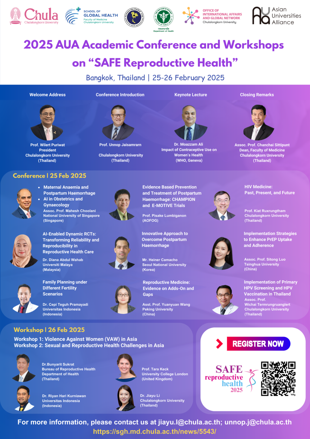 2025 AUA Academic Conference and Workshops on “SAFE Reproductive Health ...